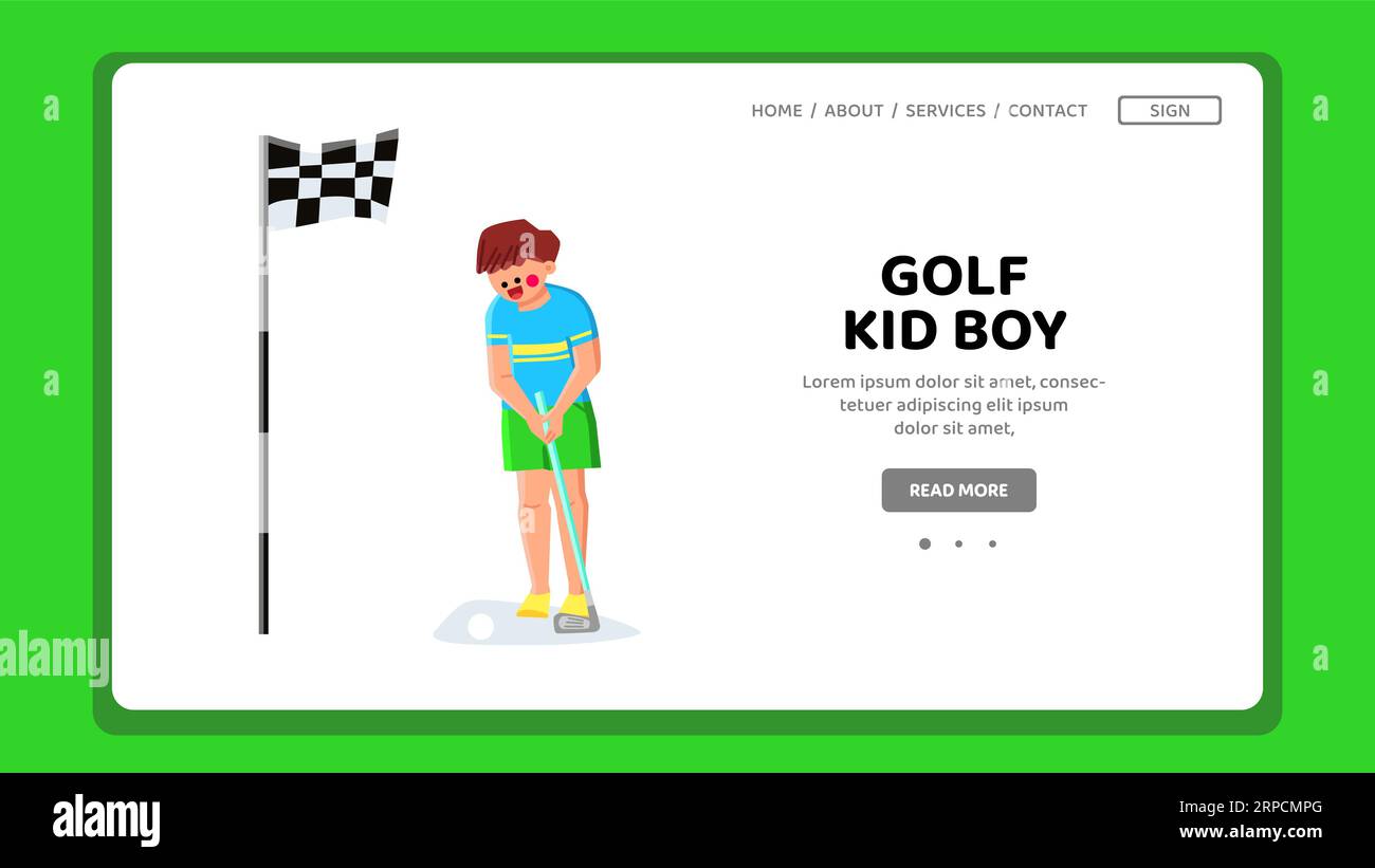 girl golf kid boy vector Stock Vector Image & Art - Alamy
