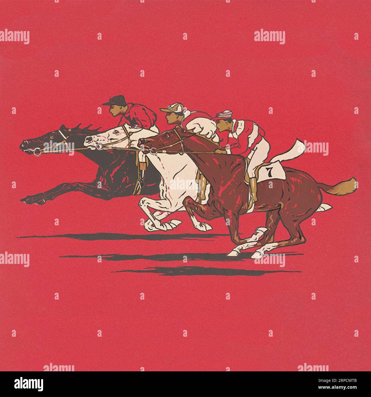 Antique horse racing poster Stock Photo - Alamy