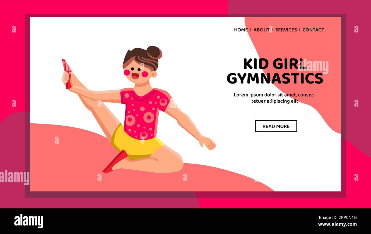 fitness kid girl gymnastics vector Stock Vector Image & Art - Alamy