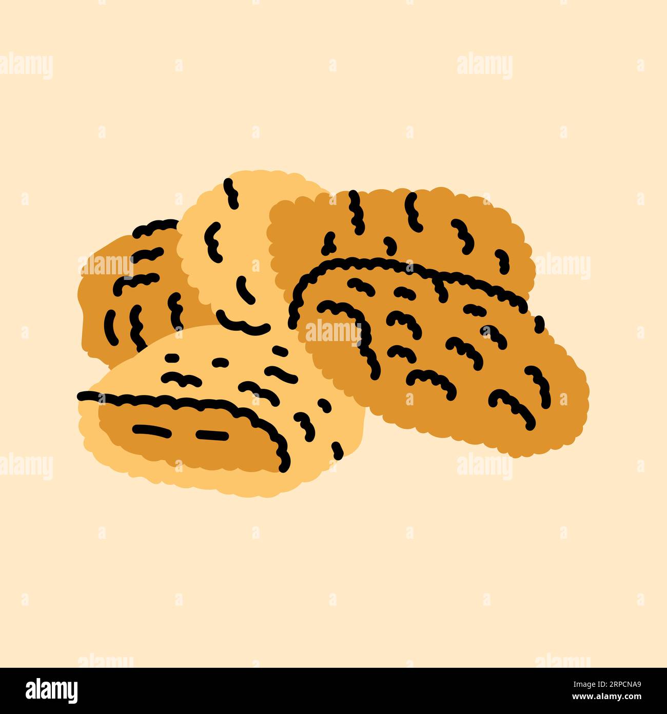 Nuggets black line icon. Pictogram for web page, mobile app, promo ...