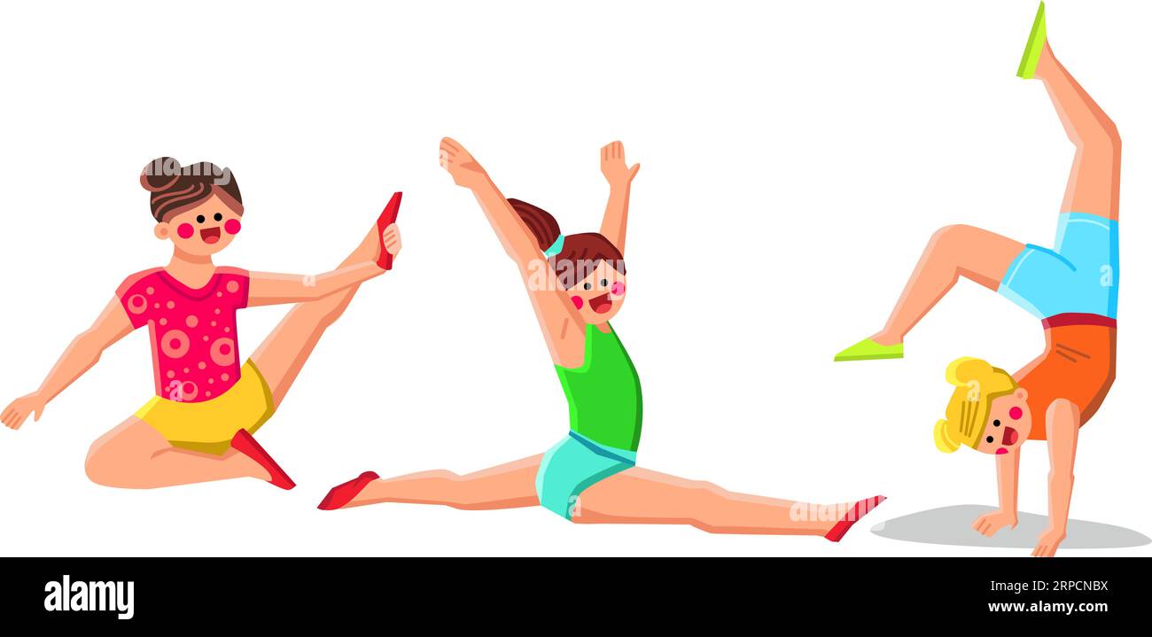 sport gymnastics kid vector Stock Vector Image & Art - Alamy