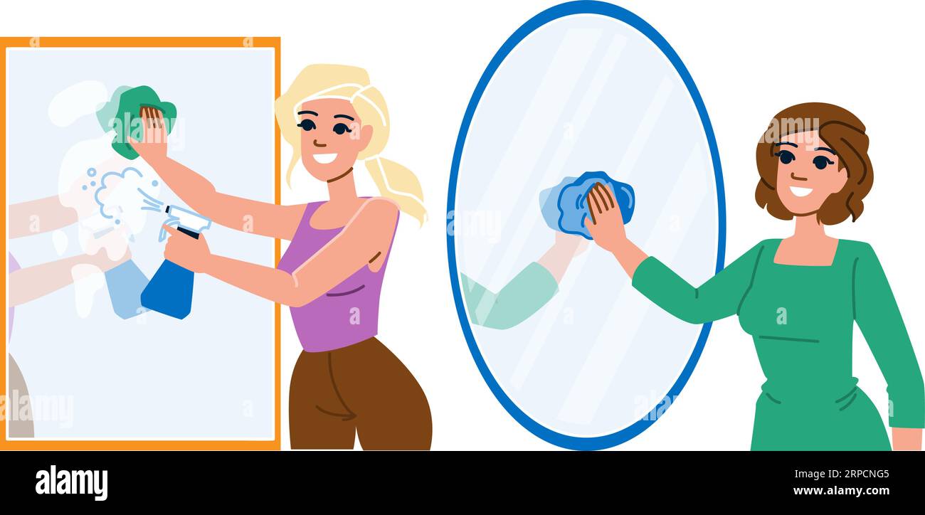 home cleaning mirror vector Stock Vector Image & Art - Alamy
