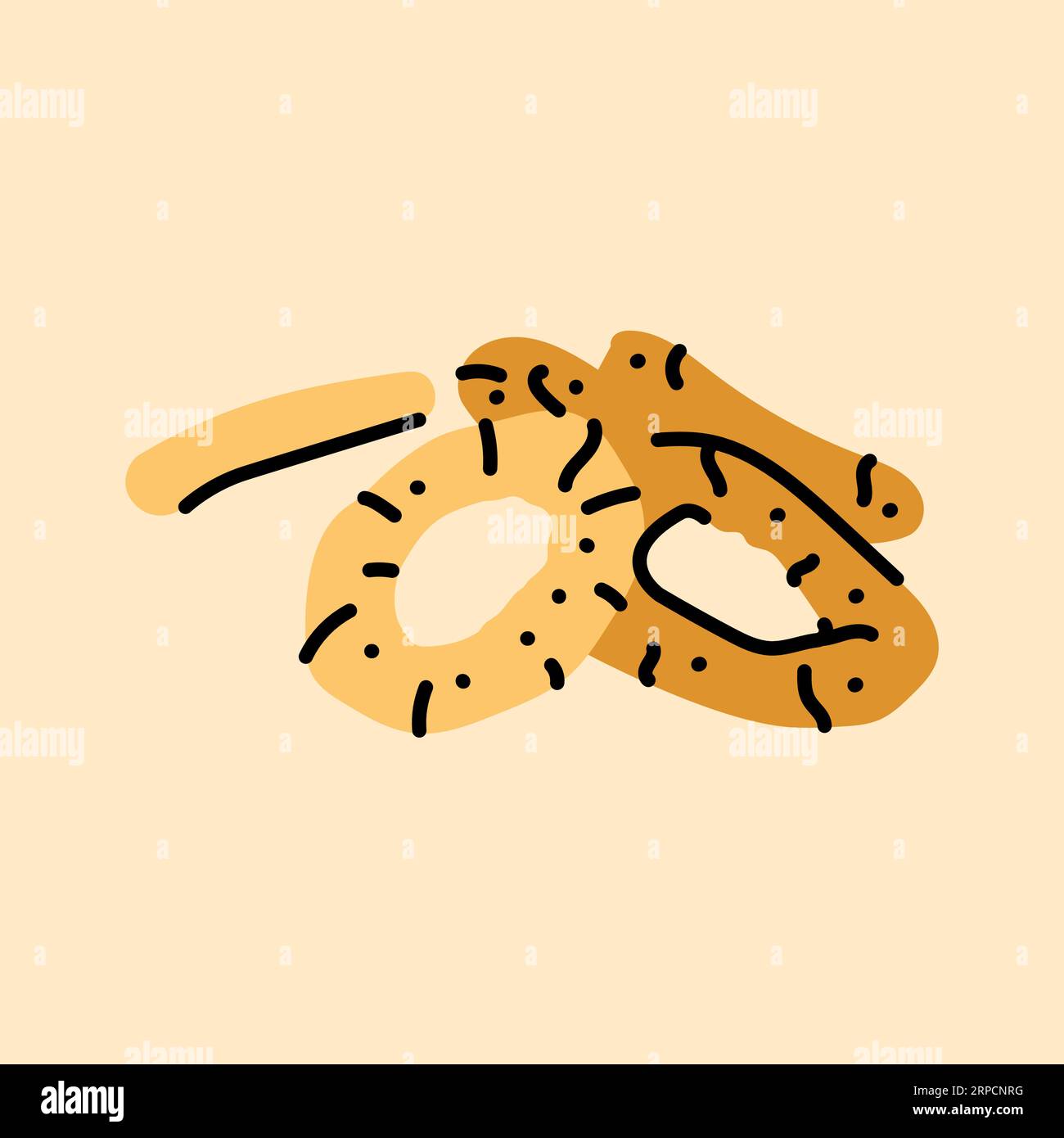 Squid rings black line icon. Pictogram for web page, mobile app, promo ...