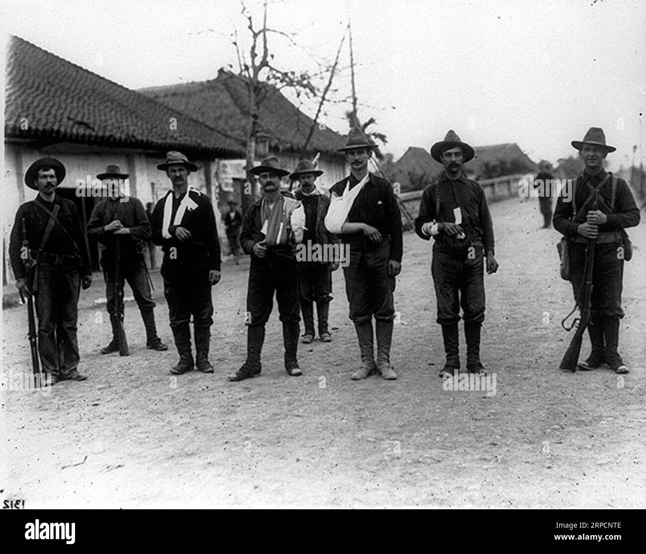 Wounded American soldiers at Santa Mesa, Manila in 1899 Stock Photo - Alamy