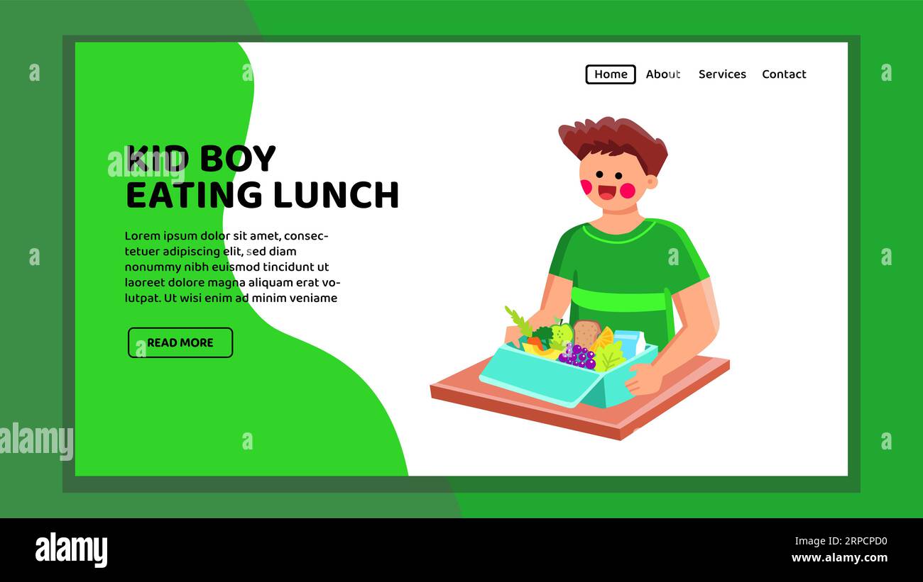 sport kid boy eating lunch vector Stock Vector Image & Art - Alamy