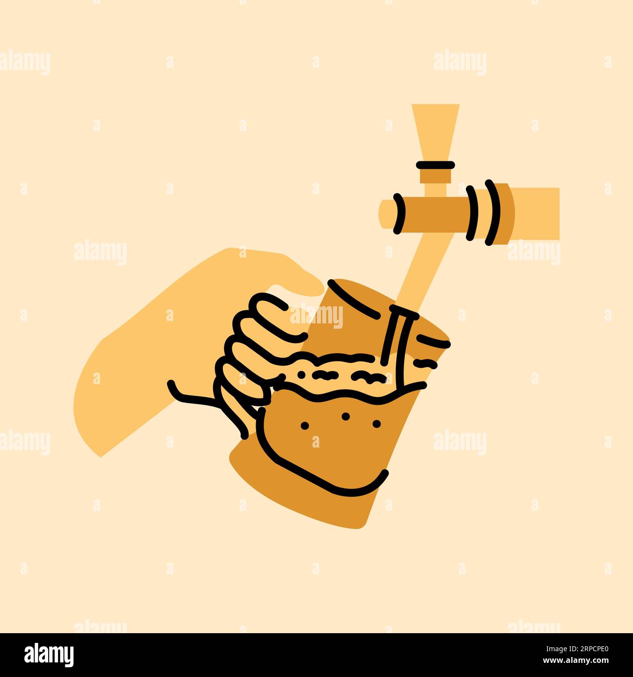Simple beer tap line hi-res stock photography and images - Alamy