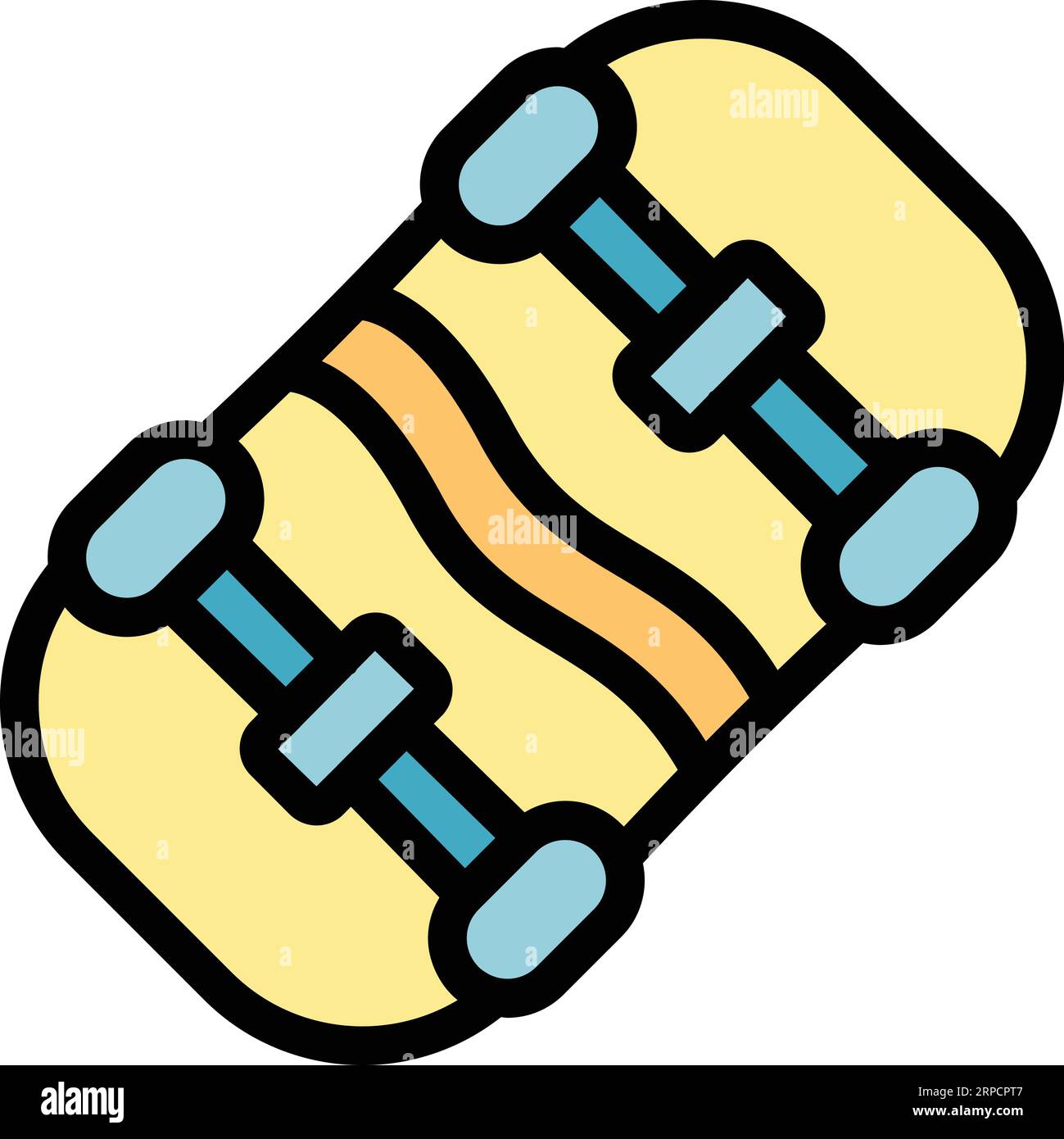 City longboard icon outline vector. Skate design. Deck activity color ...