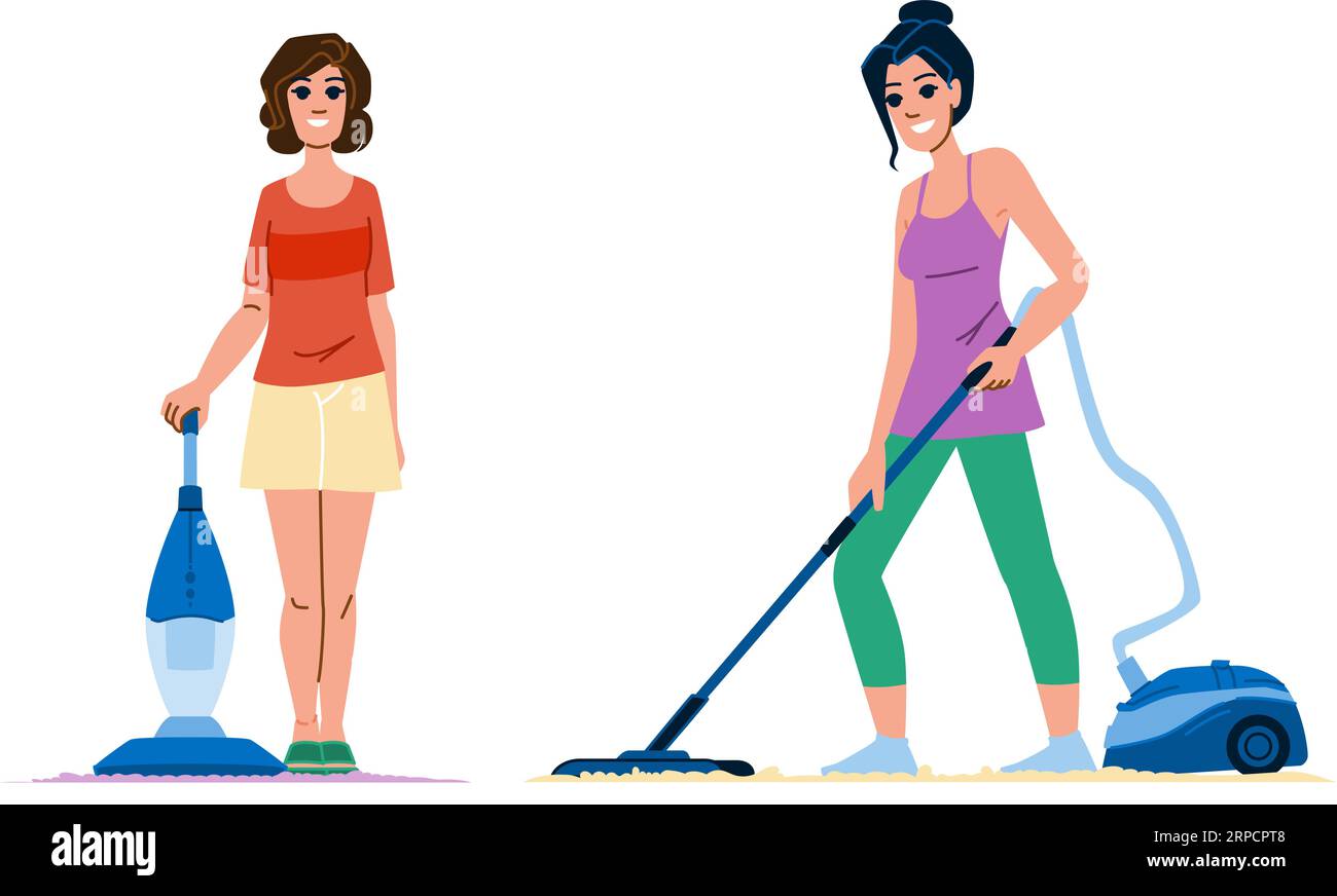 vacuum vacuuming carpet vector Stock Vector Image & Art - Alamy