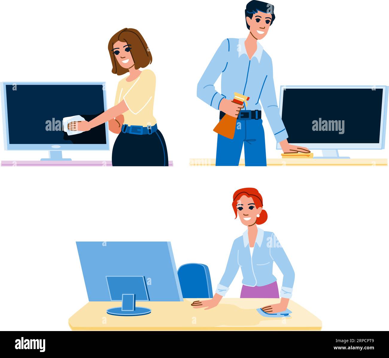 professional cleaning office vector Stock Vector Image & Art - Alamy