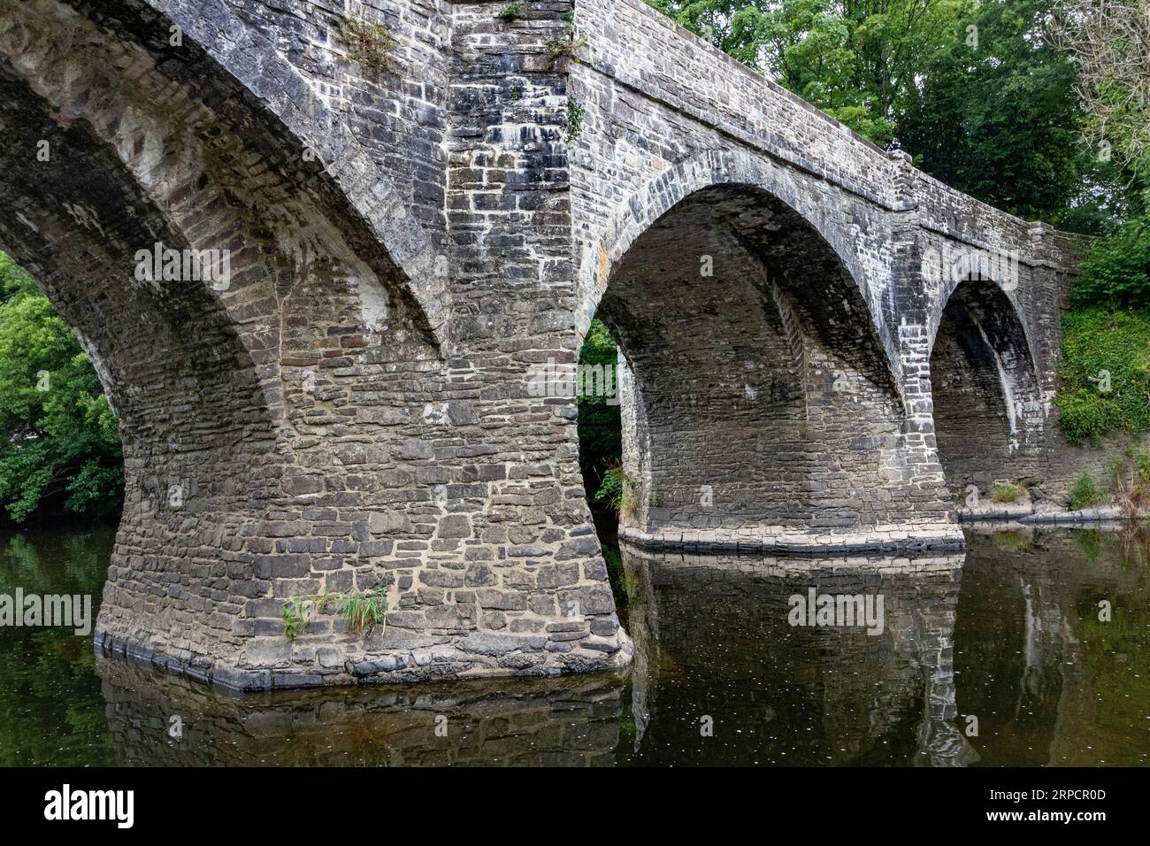Detail of Historic Rothern Bridge, Reflections and Low Water Level on ...
