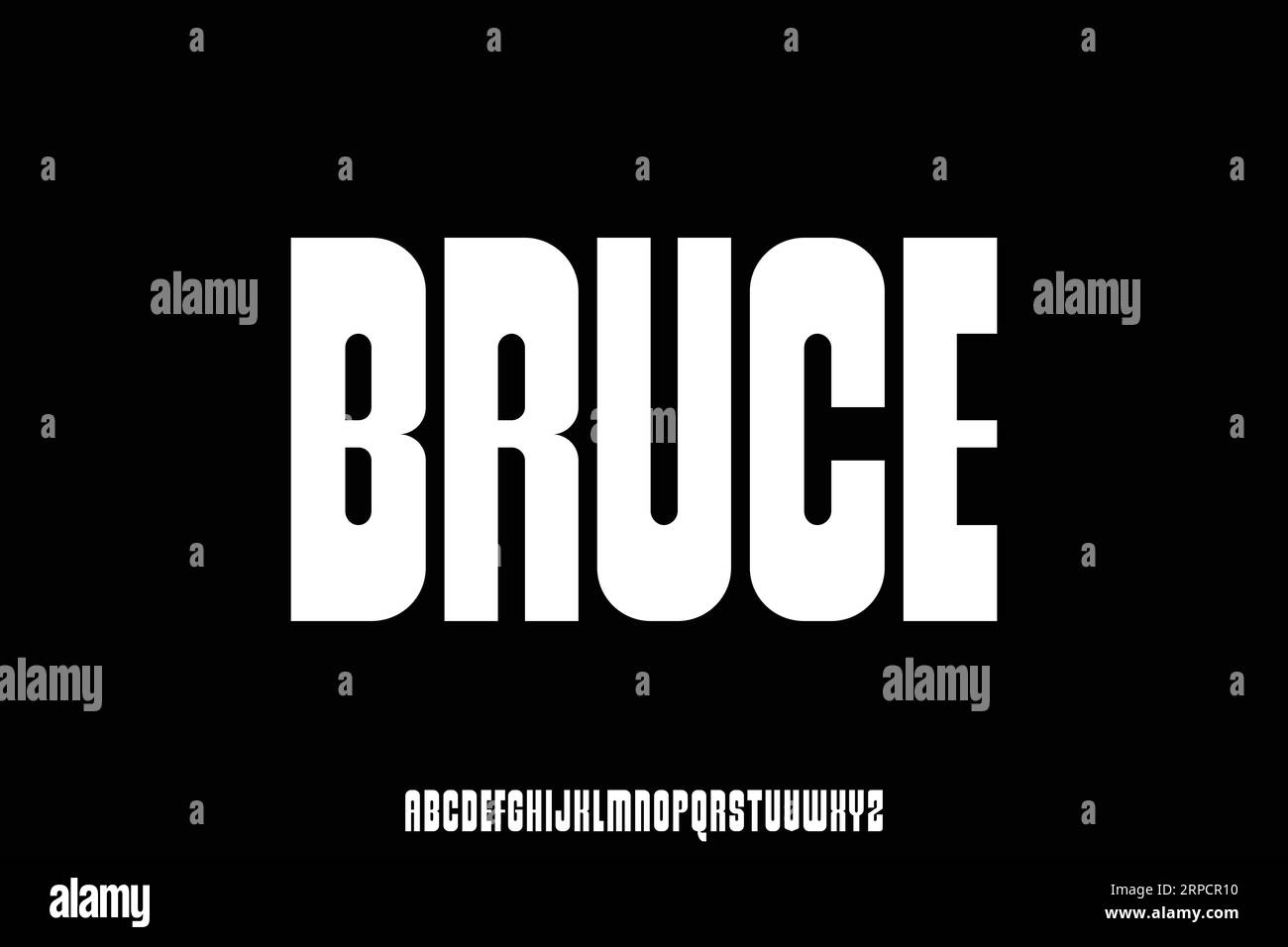 Thick retro decorative alphabet display font vector. Unique groovy sans ...