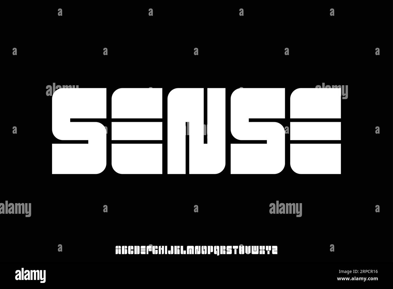 Unique fat retro style alphabet display font vector. Creative groovy ...