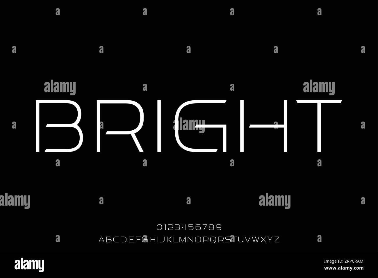Modern thin futuristic display font vector. Simple minimalist ...