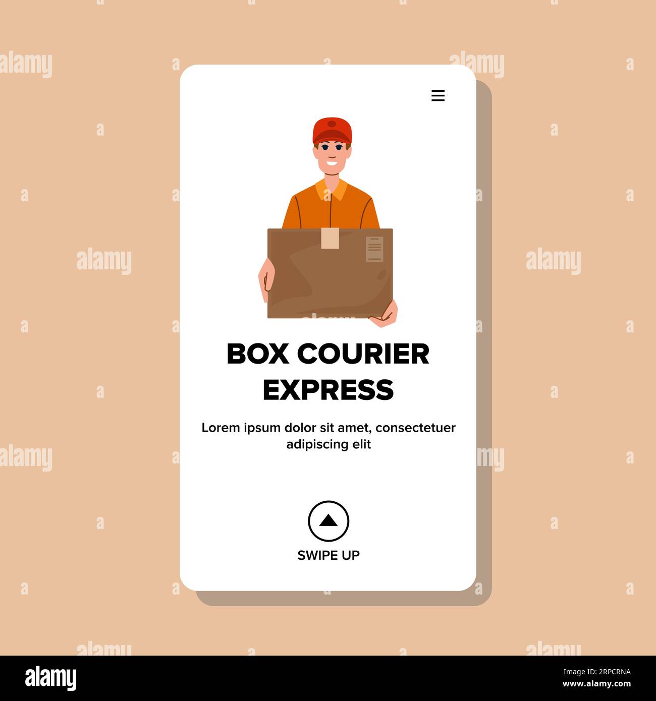 package box courier express vector Stock Vector Image & Art - Alamy