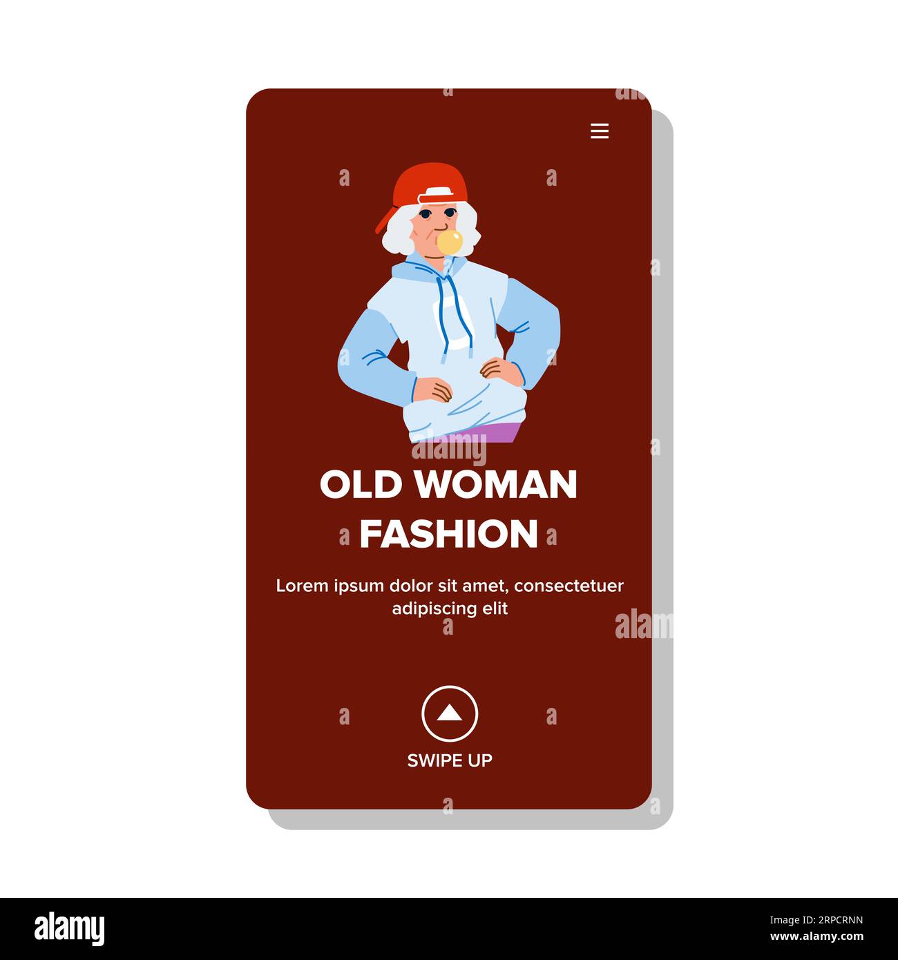 female old woman fashion vector Stock Vector Image & Art - Alamy