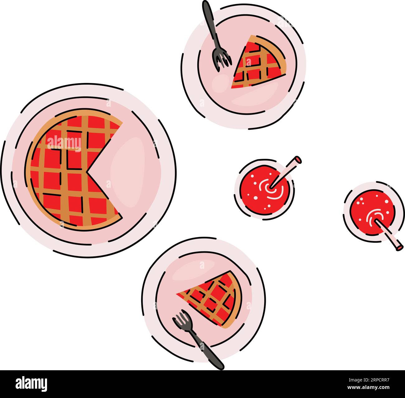 Flat lay top view from above Stock Vector Images - Alamy