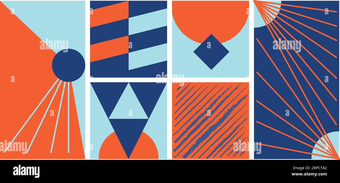 Geometric abstarct shapes poster. Vector isolated elements. Backgrounds ...