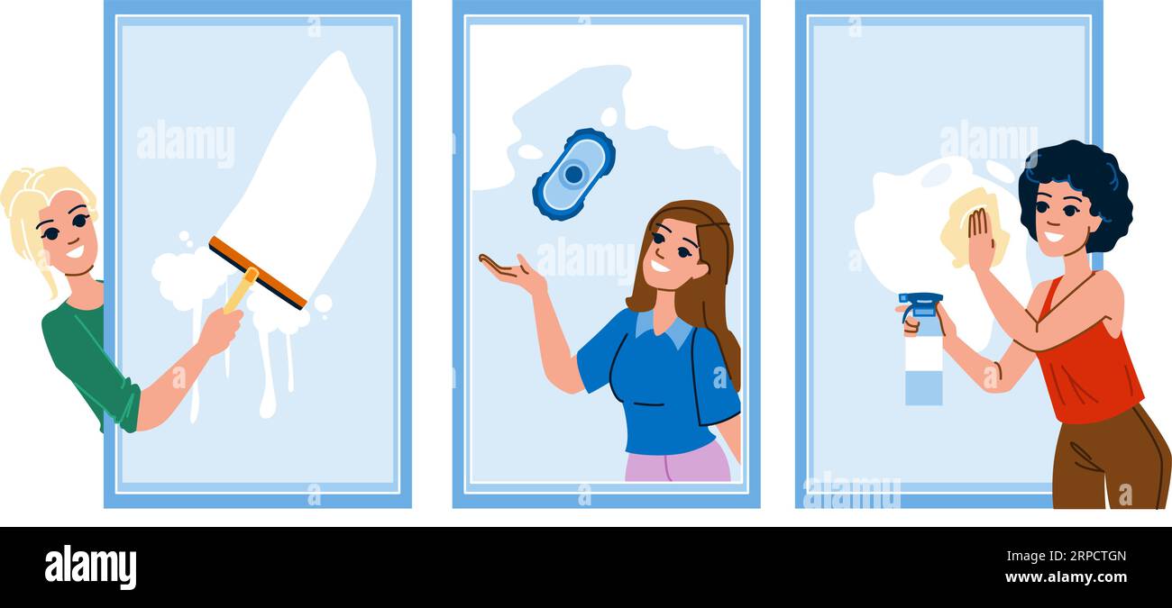 service window cleaning vector Stock Vector Image & Art - Alamy