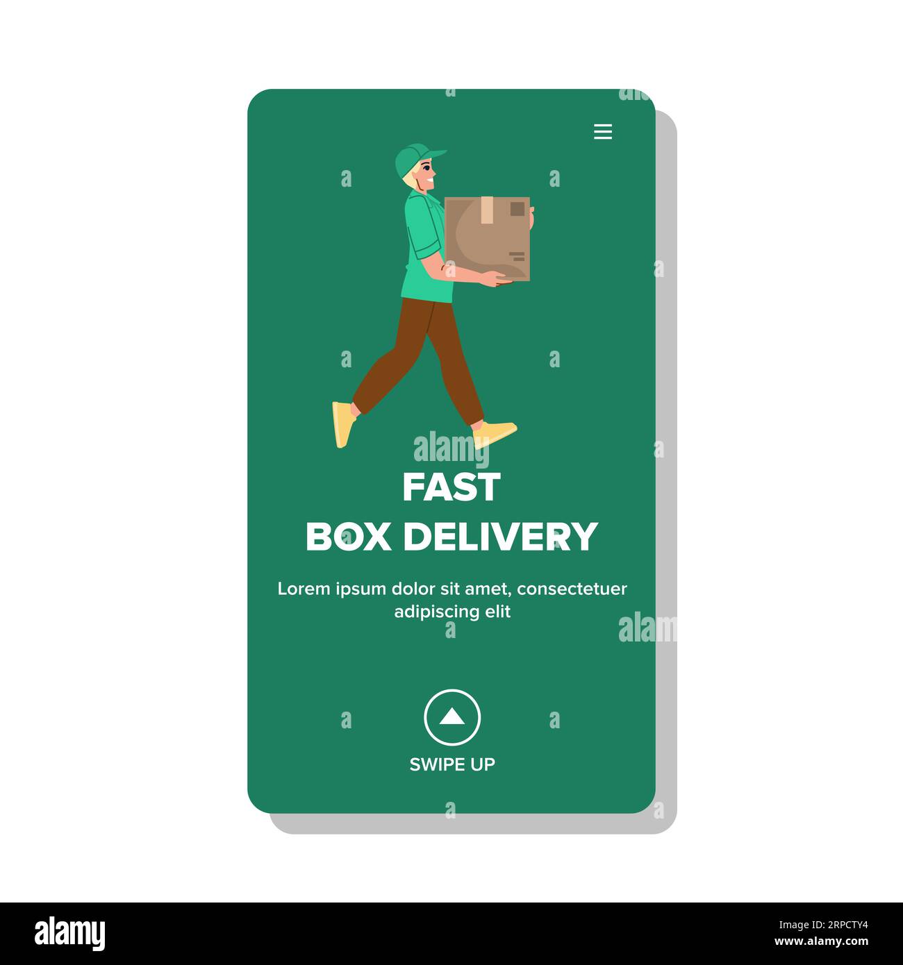 deliver fast box delivery vector Stock Vector Image & Art - Alamy