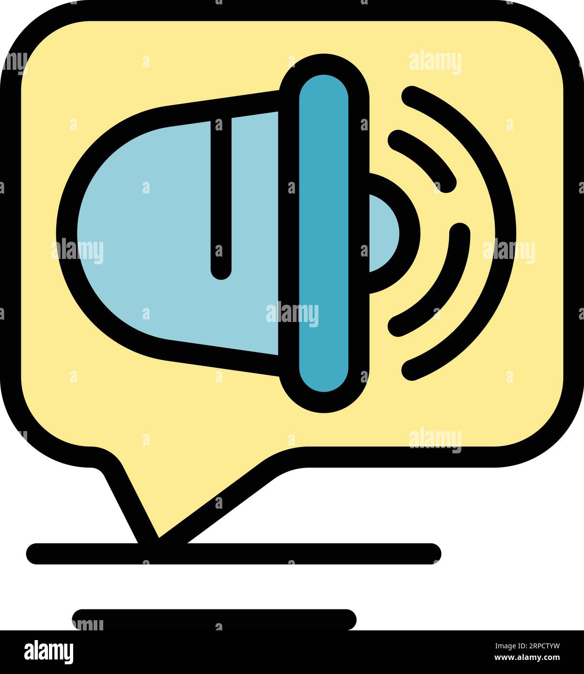 Air Raid alert icon outline vector. Alarm siren. Sign attention color ...