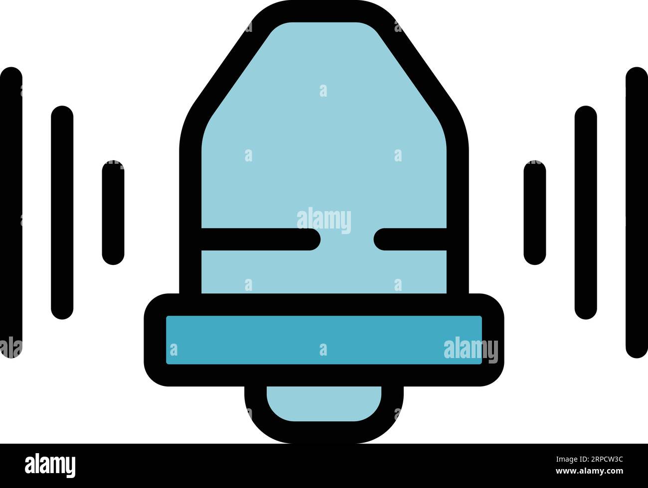 Alarm siren icon outline vector. Air raid. Alert war color flat Stock ...