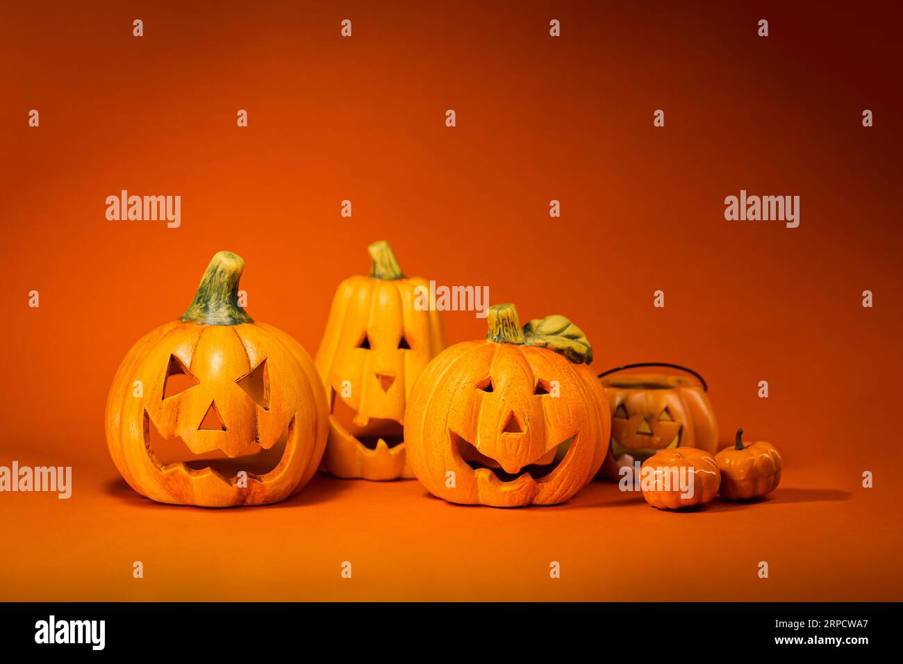 Halloween Themed Decoration with solid background Stock Photo - Alamy
