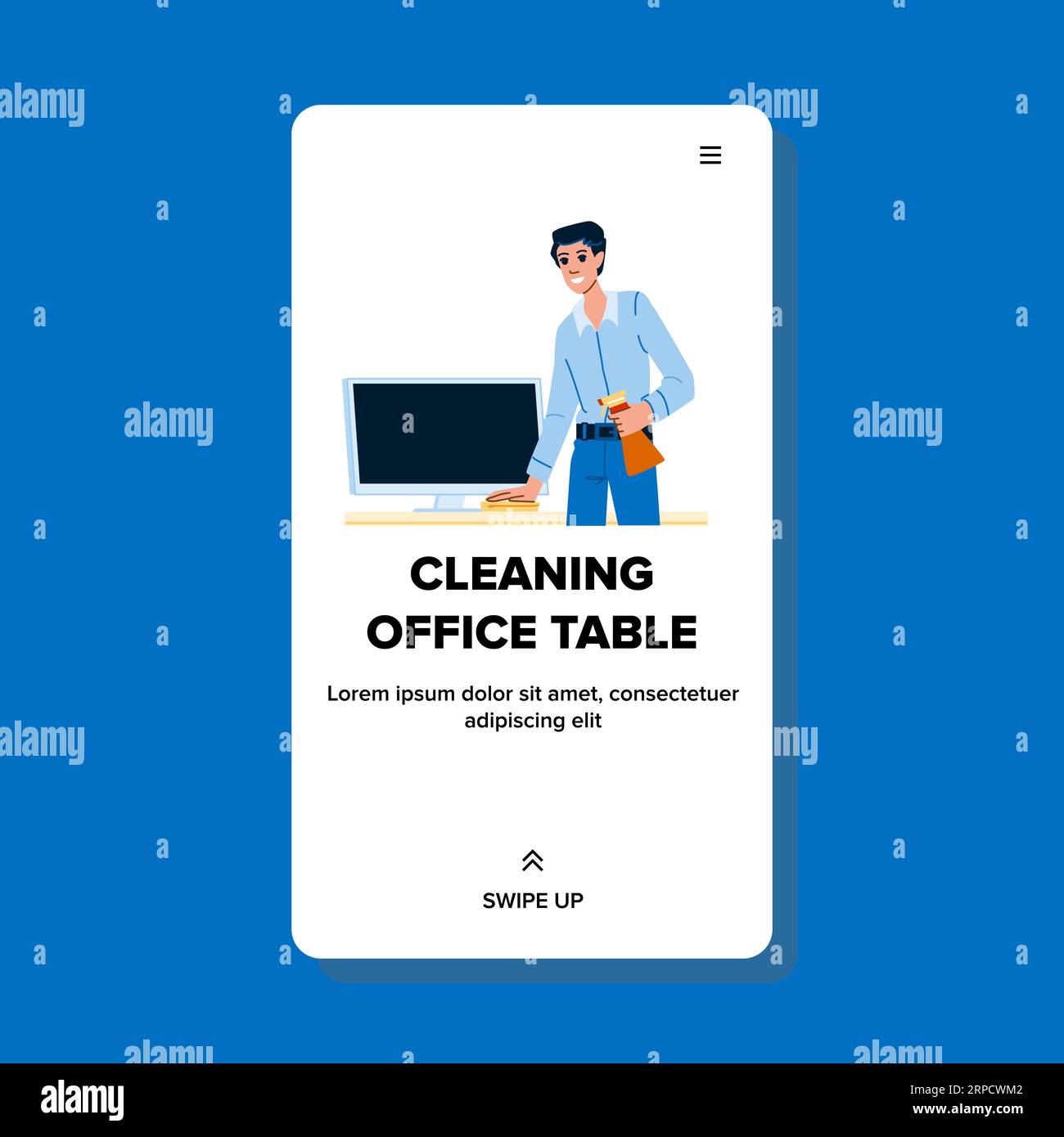 hygiene cleaning office table vector Stock Vector Image & Art - Alamy