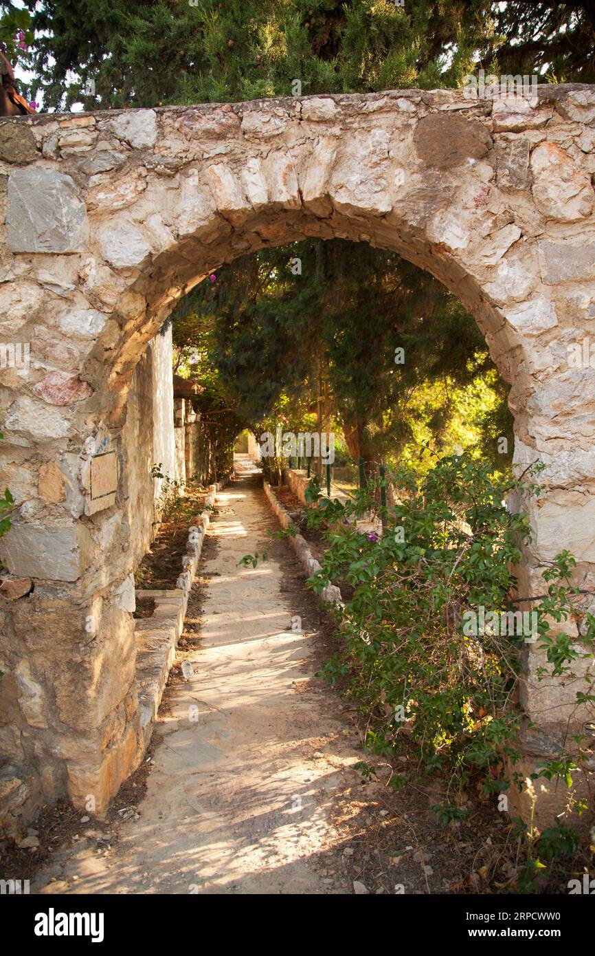 Old Datca streets with its unique architecture and people making ...