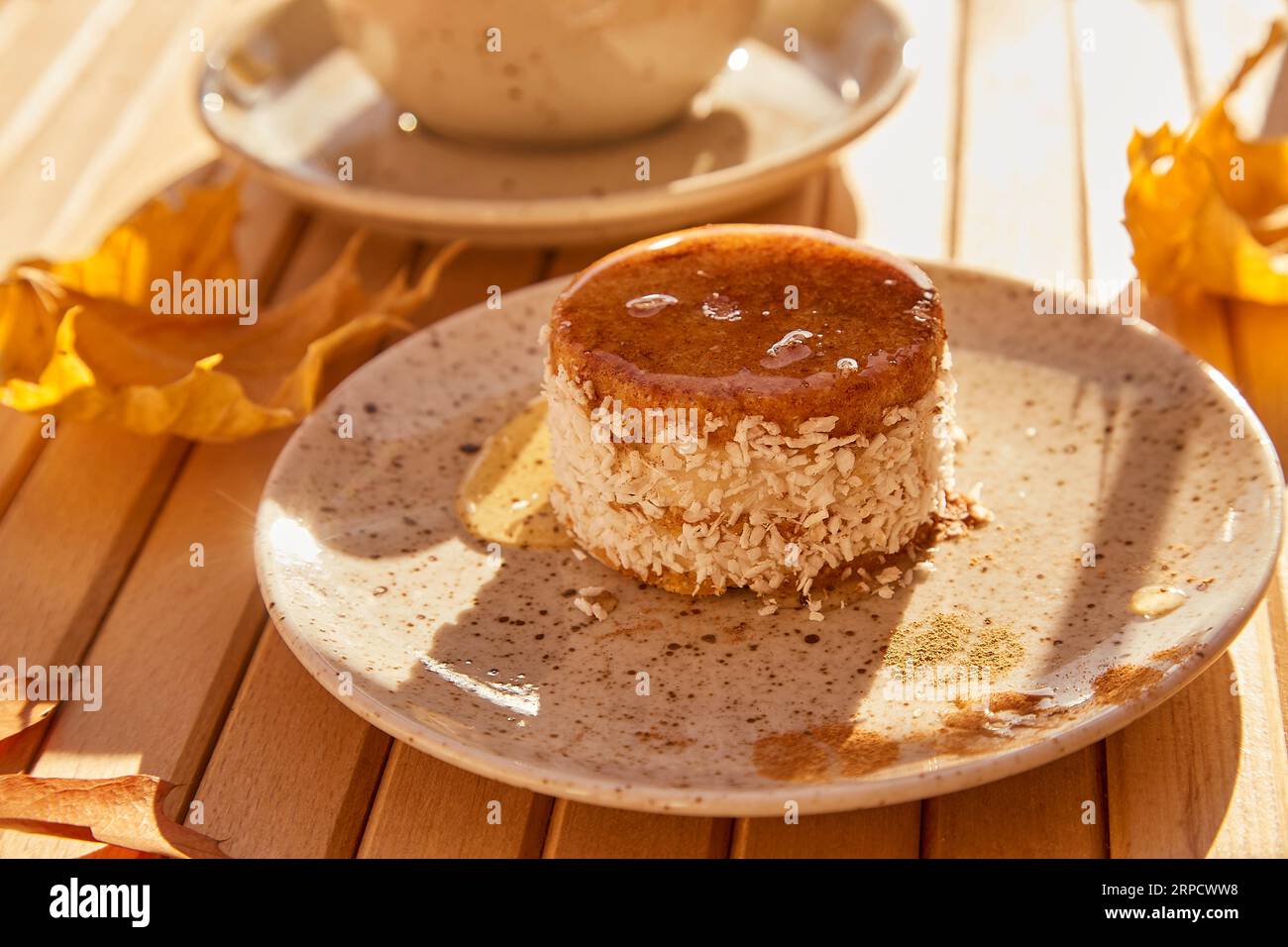 Autumn healthy natural light carrot cake under agave syrup. No baking ...