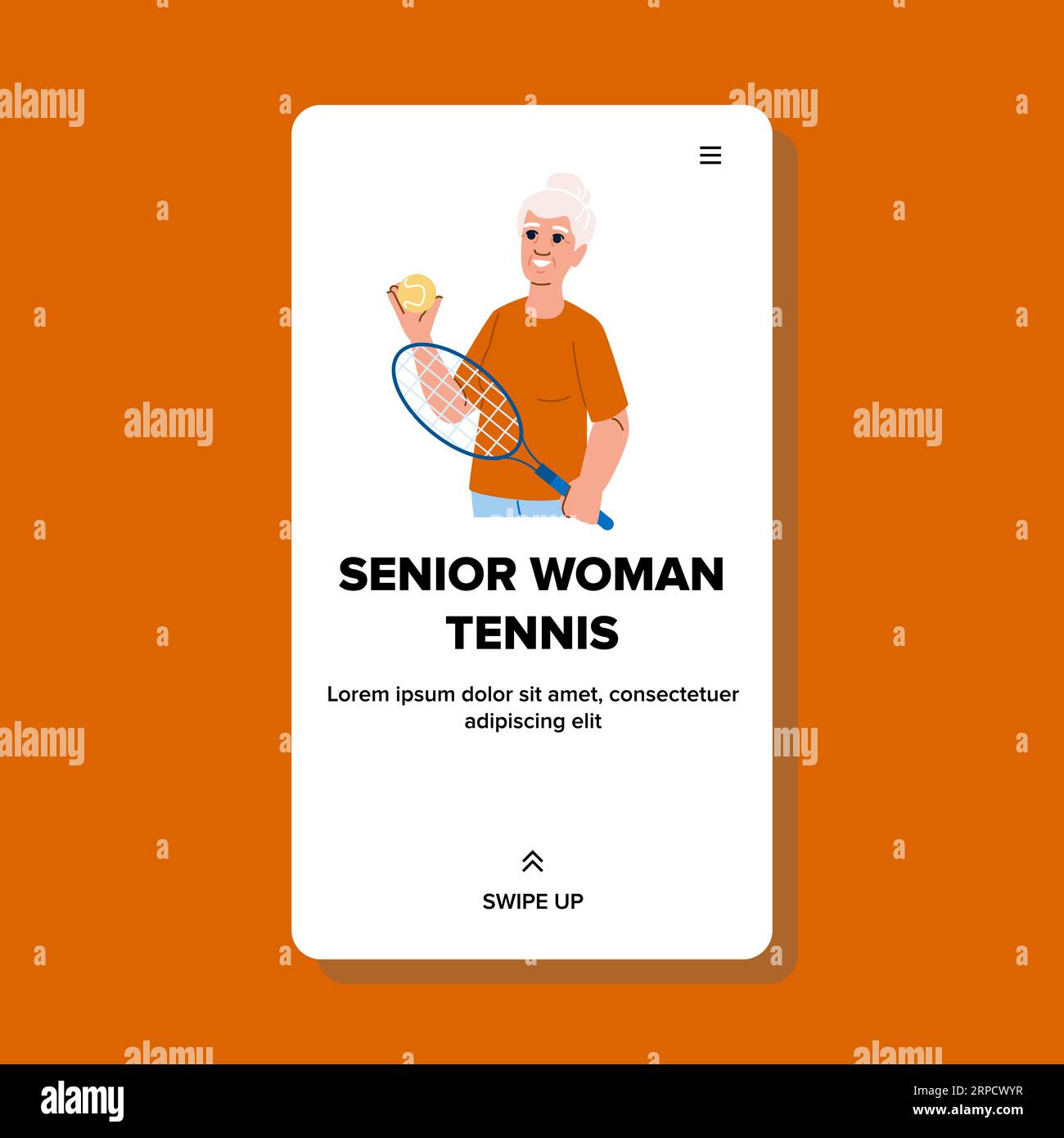 activity senior woman tennis vector Stock Vector Image & Art - Alamy