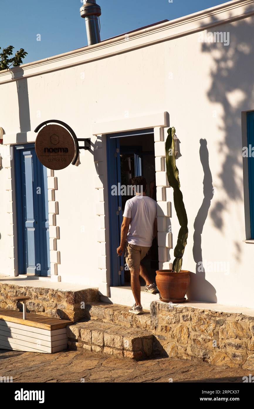 Old Datca streets with its unique architecture and people making ...