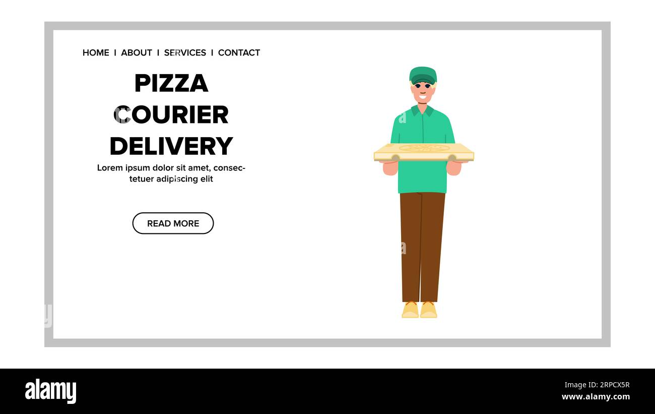 service pizza courier delivery vector Stock Vector Image & Art - Alamy