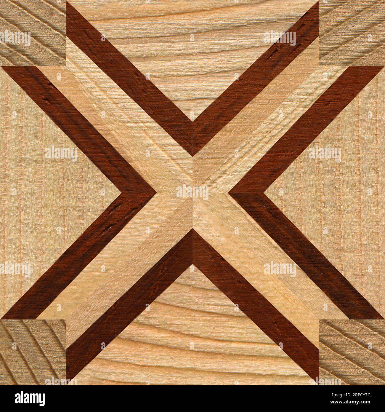Wooden marquetry, patterns created from the combination of different ...