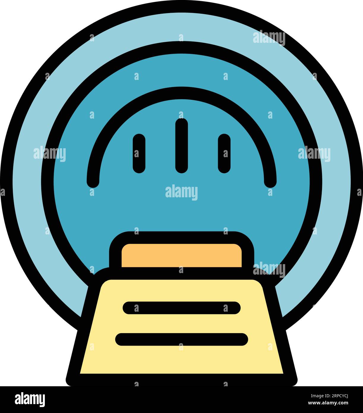 Mri device icon outline vector. Clinic patient. Emergency room color ...