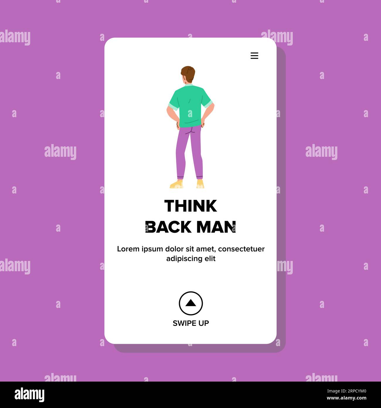 view think back man vector Stock Vector Image & Art - Alamy