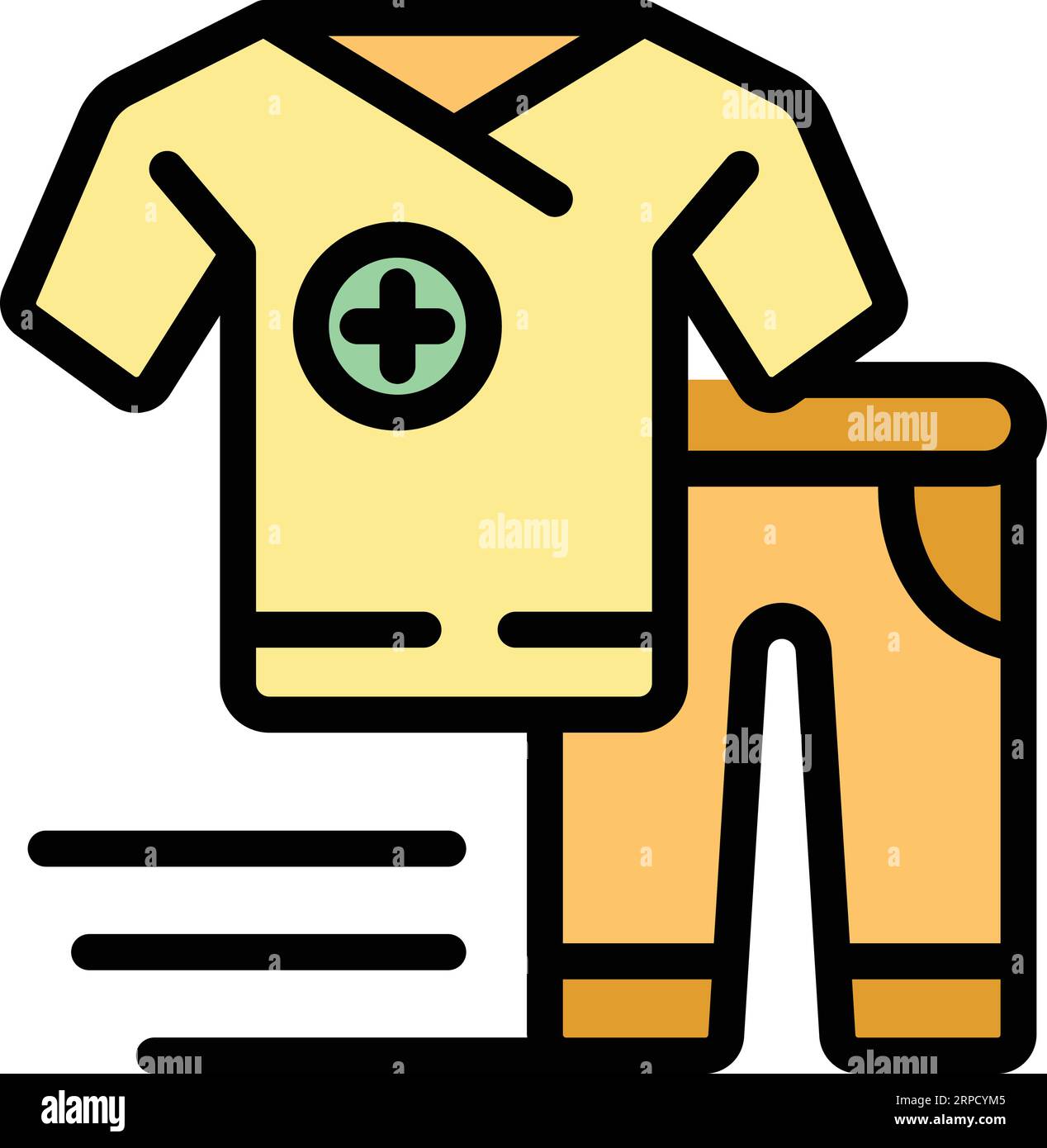 Medical clothes icon outline vector. Emergency room. Patient care color ...