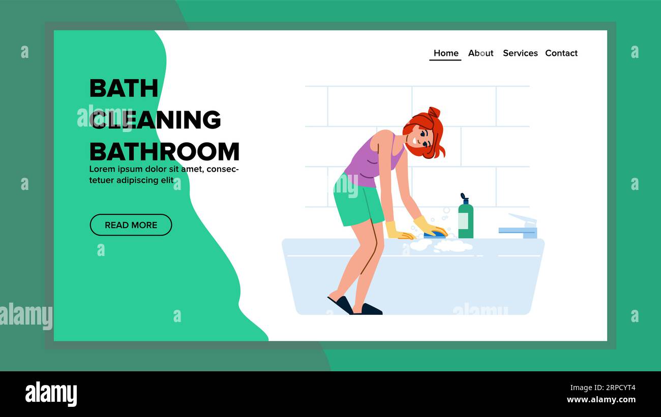 clean bath cleaning bathroom vector Stock Vector Image & Art - Alamy