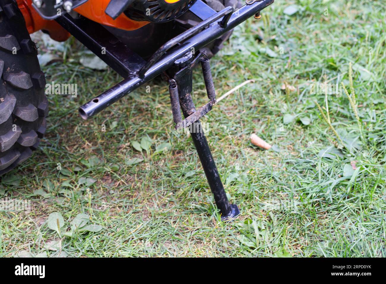 motoblock support for stability on the ground Stock Photo - Alamy