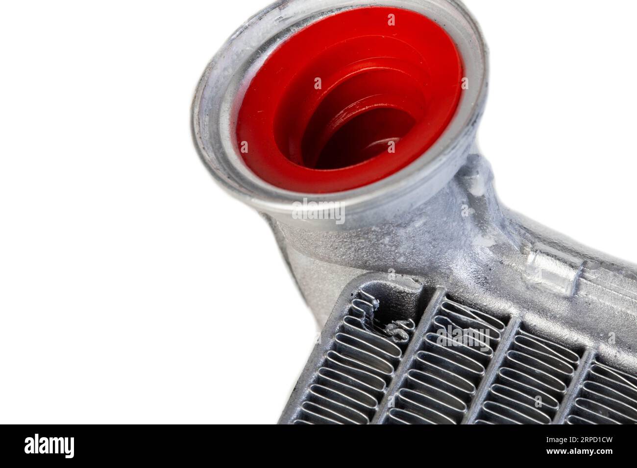 damaged honeycombs on a car radiator, close-up. Broken radiator Stock ...