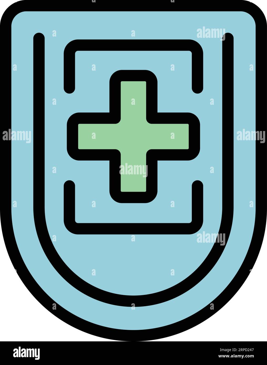 Clinic emblem icon outline vector. Emergency room. Patient health color ...