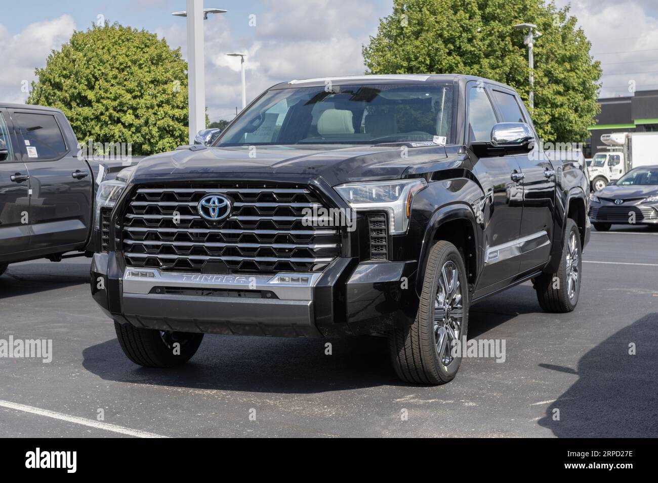 Indianapolis - September 3, 2023: Toyota Tundra display. Toyota offers ...