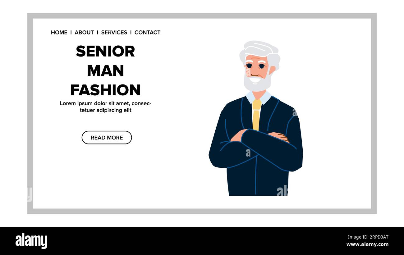 mature senior man fashion vector Stock Vector Image & Art - Alamy
