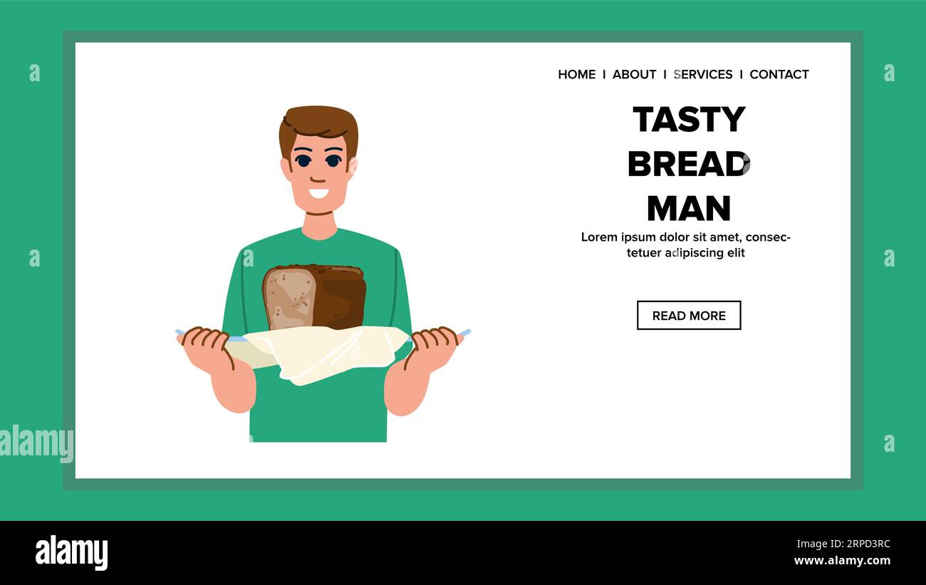 baker tasty bread man vector Stock Vector Image & Art - Alamy