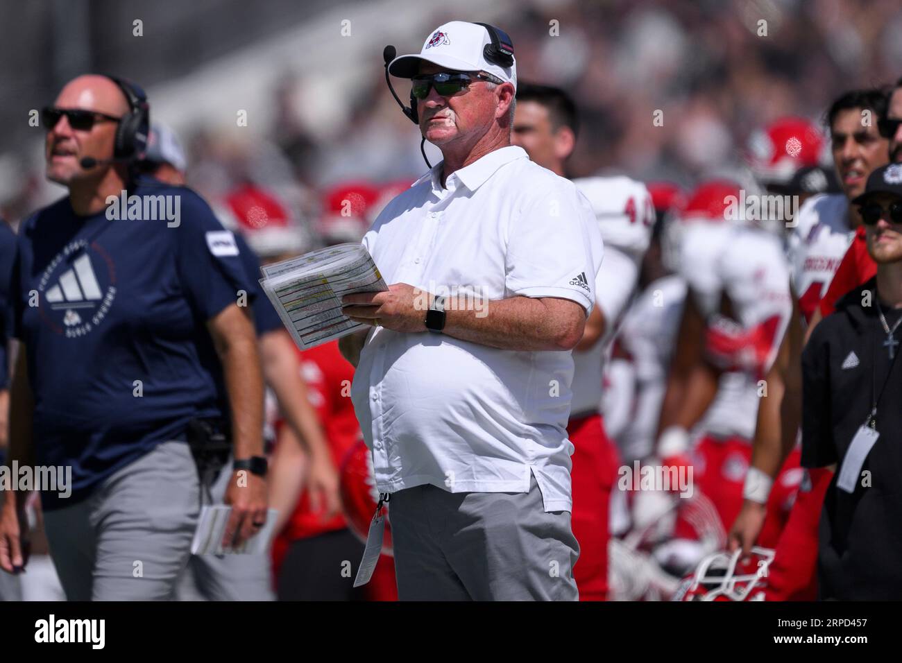 WEST LAFAYETTE, IN - SEPTEMBER 02: Fresno State Bulldogs head coach ...