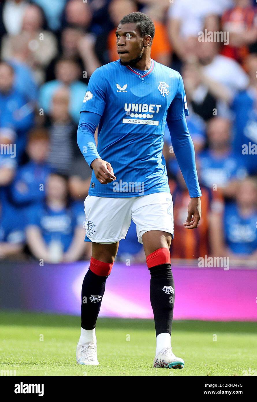 Rangers' Dujon Sterling during the cinch Premiership match at the Ibrox Stadium, Glasgow ...