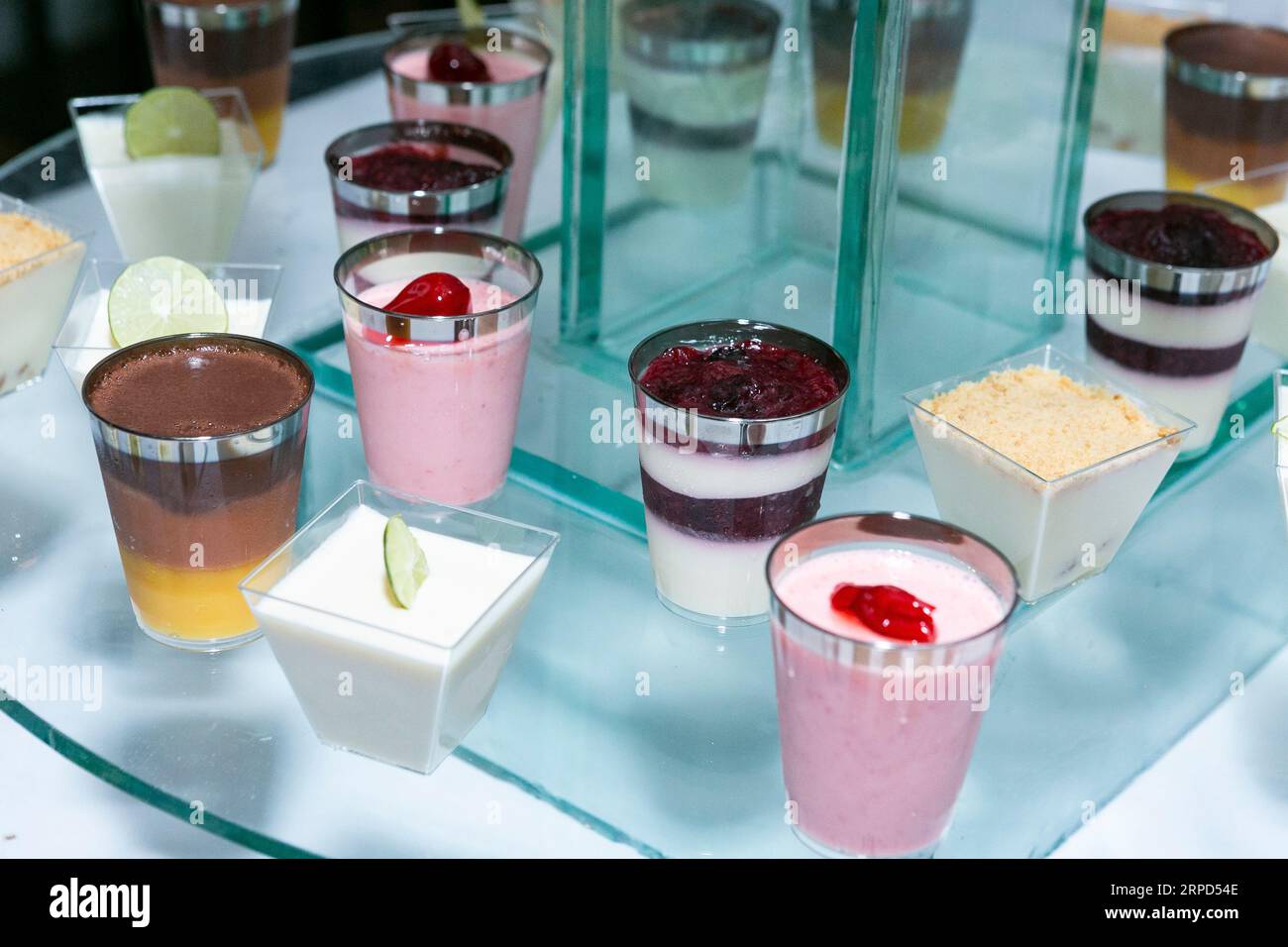 Social events; Individual Presentation Of Desserts For Guests At The ...