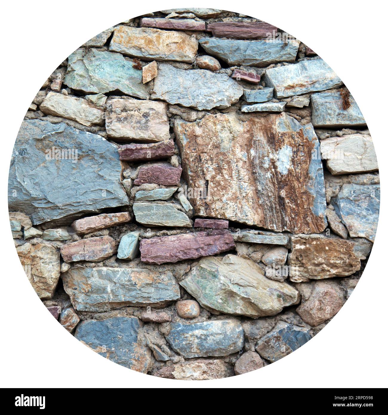 Sturdy blue and beige cut stone wall made in Datca, Turkey, good for ...