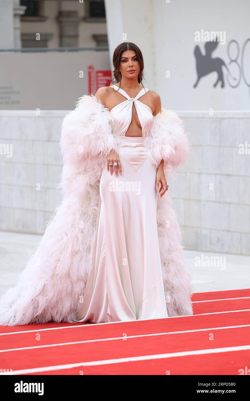 Nima Benati attends a red carpet for the movie "The Killer" at the 80th ...