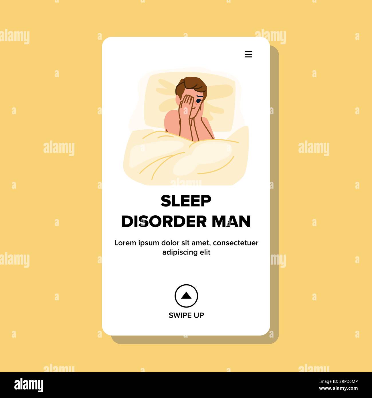 less sleep disorder man vector Stock Vector Image & Art - Alamy