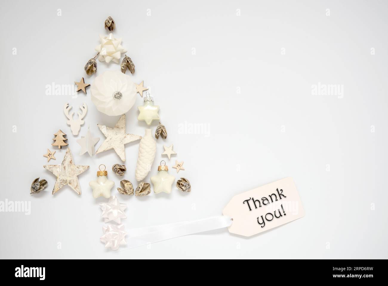 Christmas Tree Out Of Christmas Decoration With Label With Text Thank ...